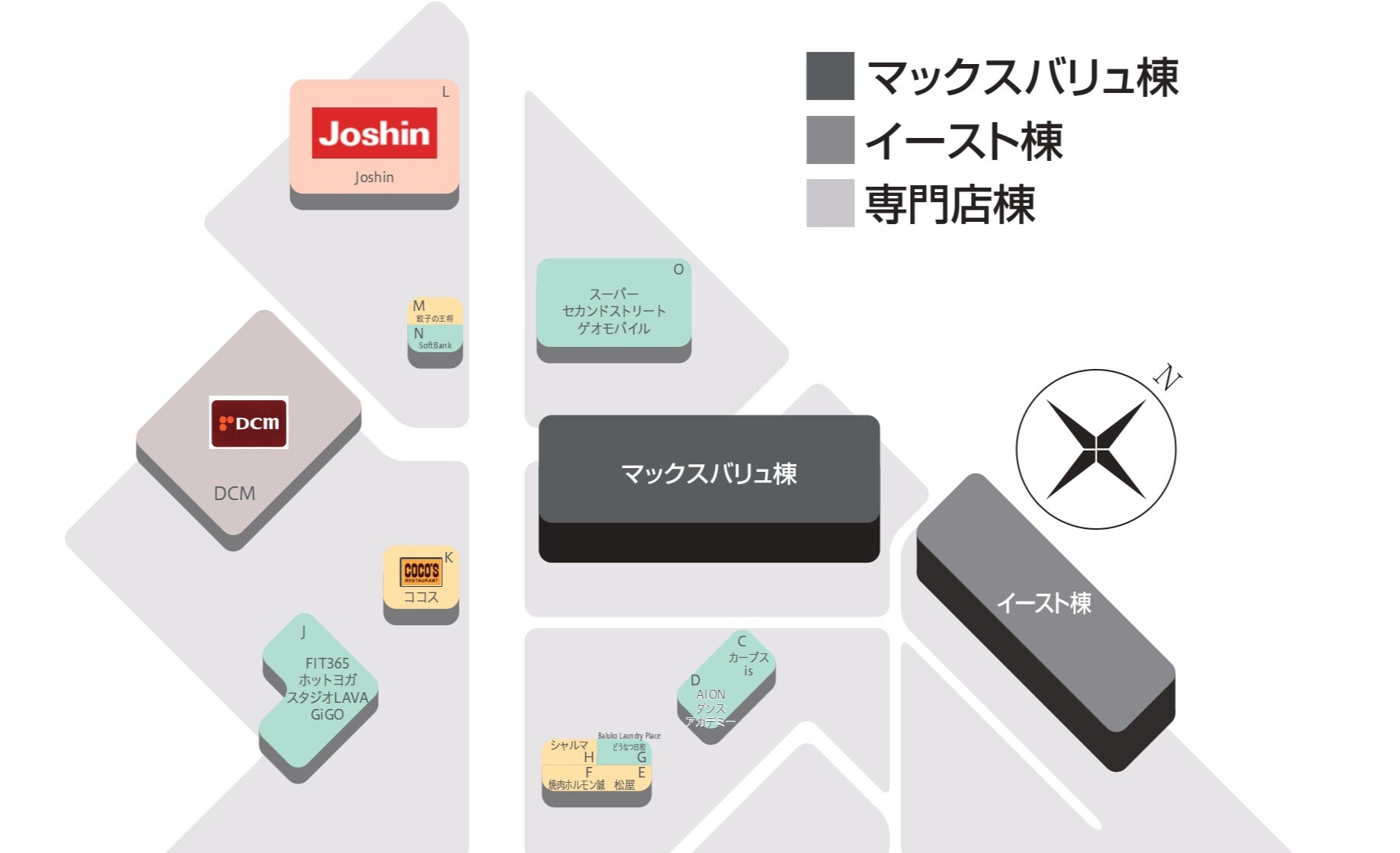 フロアガイドイオンタウン金沢示野